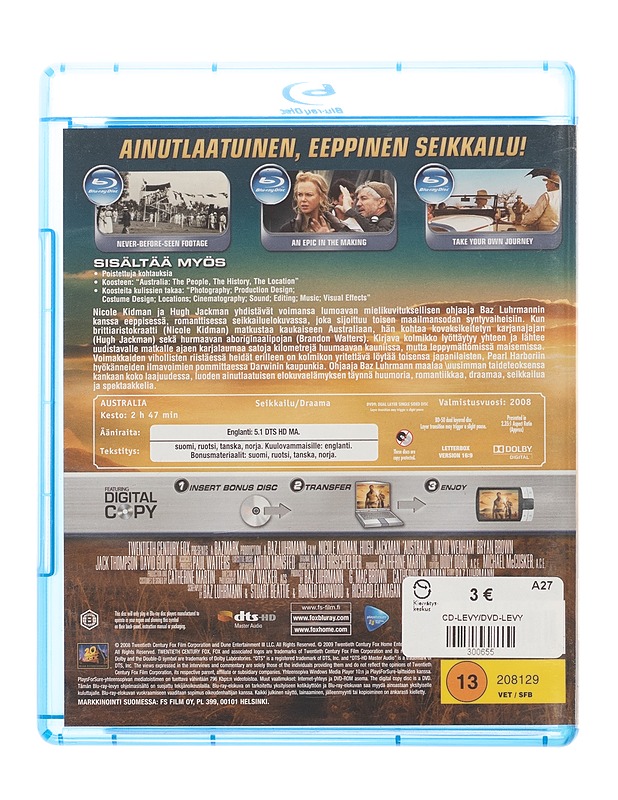 Blu-ray-levyt - Pääkaupunkiseudun Kierrätyskeskus verkkokauppa