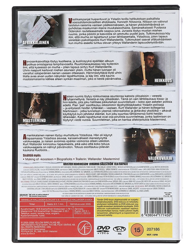 Mankellin Wallander elokuvat 5-8 box - DVD - Pääkaupunkiseudun ...